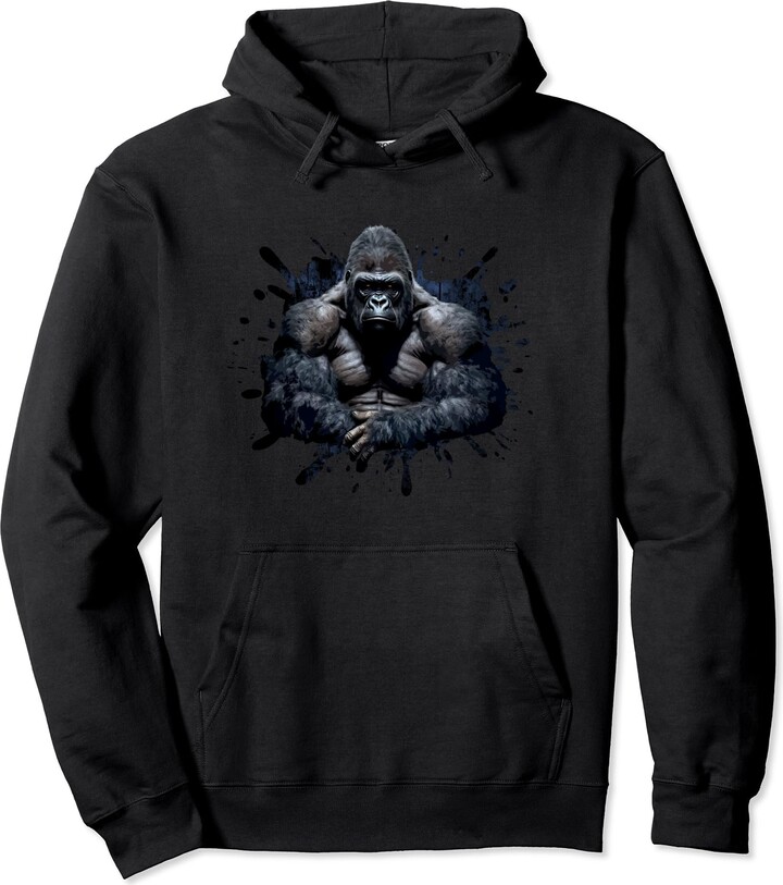 Wild Vibes Gorilla Face Angry Growling Scary Silverback Gorilla ...