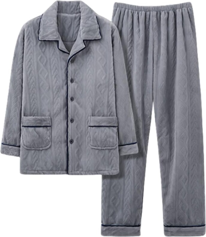 YANQSHM Men'S Traditional Pyjamas Set Plush - ShopStyle