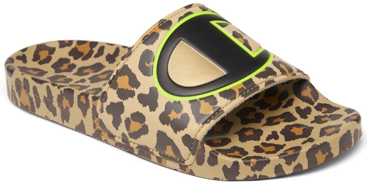 Champion Women's Ipo Leopard Print Slide Sandals from Finish Line ...