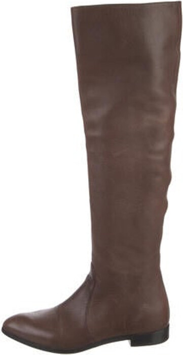 Prada Leather Riding Boots - ShopStyle