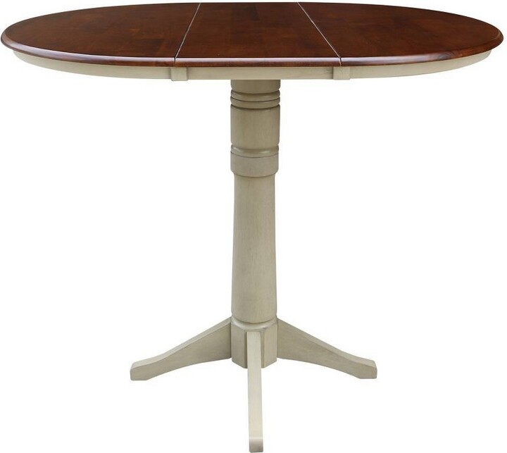 International Concepts 36" Magnolia Round Top Bar Height Dining Table ...