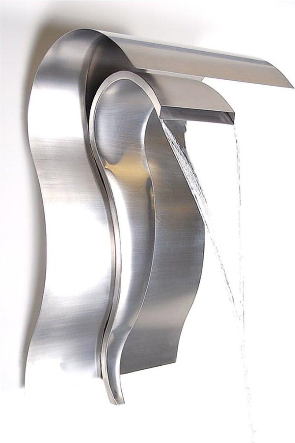 Primrose Wall Mounted Swan Water Feature Fountain Waterfall Stainless ...
