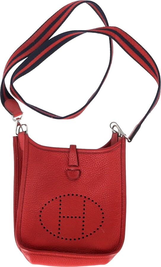Hermes Evelyn TPN Mini 16 Bag in Red Leather - ShopStyle