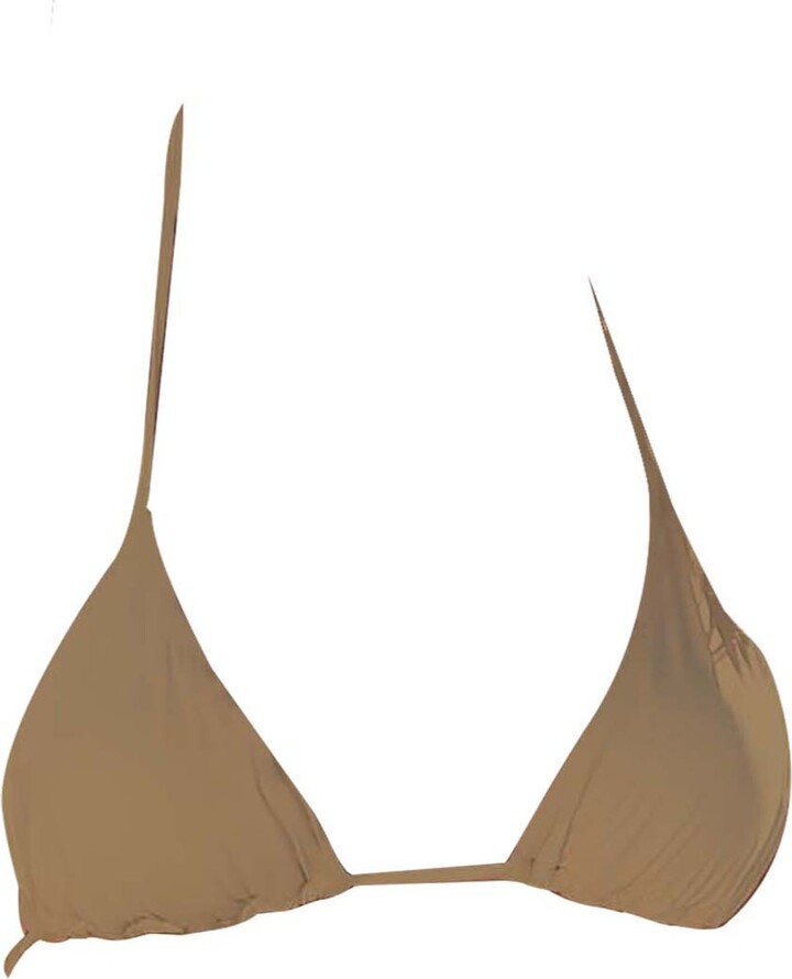 Styelle Swim Women's Neutrals Heidi Short Triangle Bikini Top Sand ...