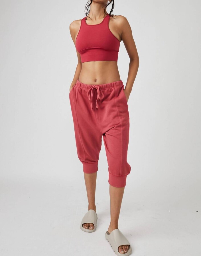 Free People Best Of Cropped Joggers In Amaranth - ShopStyle