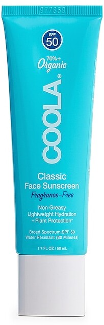 Coola Fragrance Free Classic Organic Face Sunscreen Lotion SPF 50 ...
