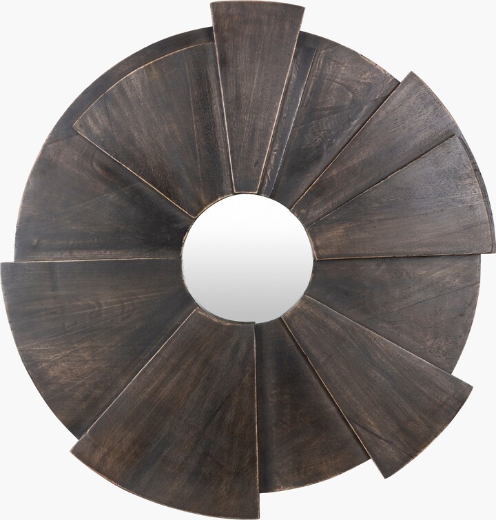 Neville Dimensional Solid Wood 32-inch Round Mirror - 32"H x 32"W ...