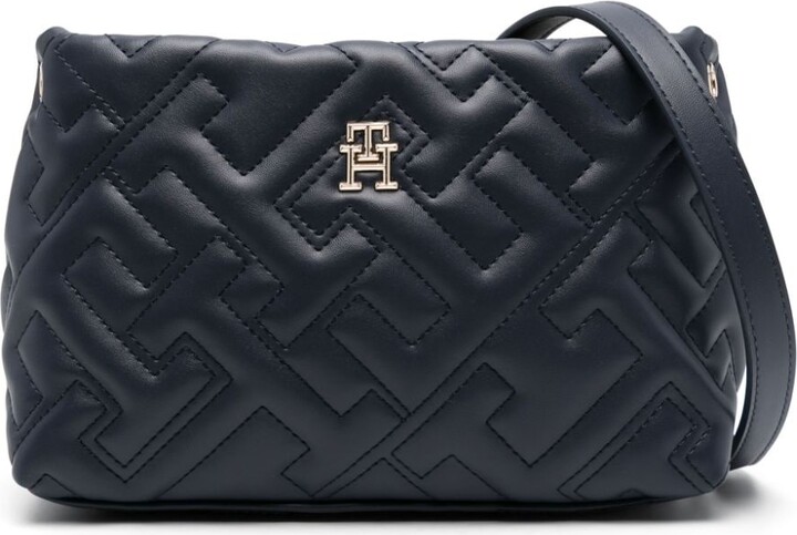 Tommy Hilfiger Monogram-Quilted Leather Crossbody Bag - ShopStyle