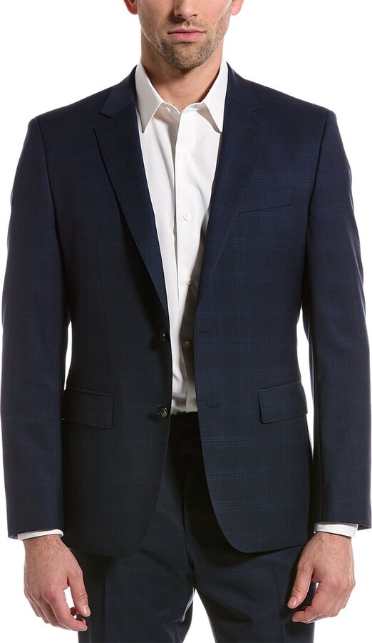 Boss Hugo Boss Plain Check Slim Fit Wool Jacket - ShopStyle Sport Coats ...