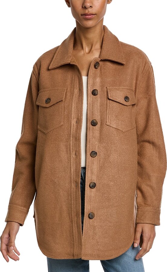 Blank NYC Let's Get Lost Wool-Blend Shacket - ShopStyle Casual Jackets