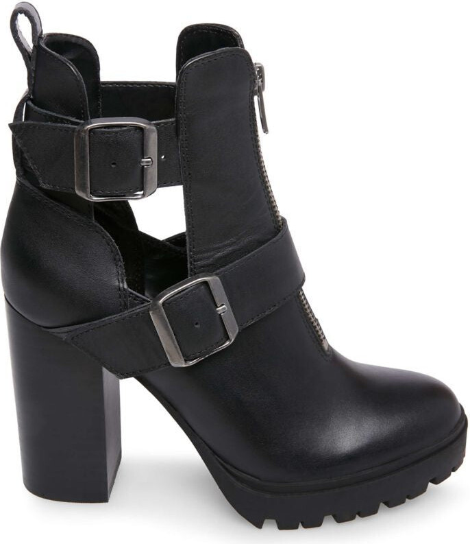 Steve Madden Lavish Black Leather - Sm Rebooted - ShopStyle Boots