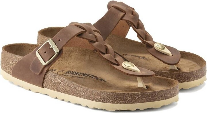 Birkenstock Women Gizeh Braid Sandal In Cognac - ShopStyle