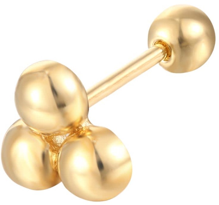 Seol + Gold 18Ct Gold Vermeil Triple Dot Stud - ShopStyle Earrings