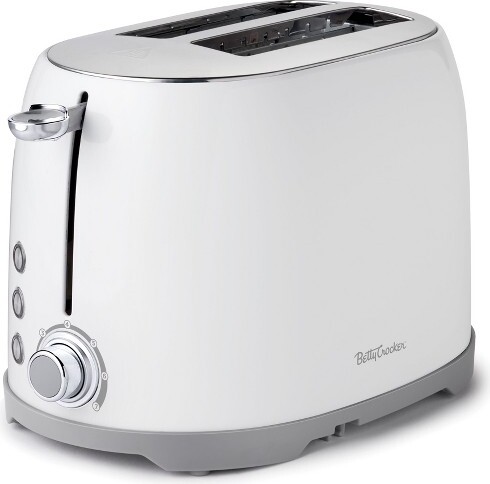 Betty Crocker 4-Slice Multi-Function Toaster, Extra Wide Slots for Thick Bread, Bagel & Waffle ...