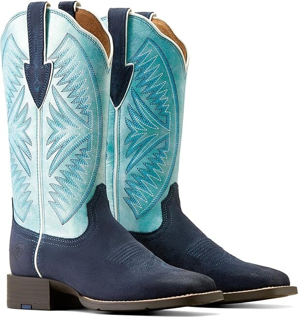 Ariat Round Up Ruidoso Western Boots (Midnight In Marfa Roughout) Women ...
