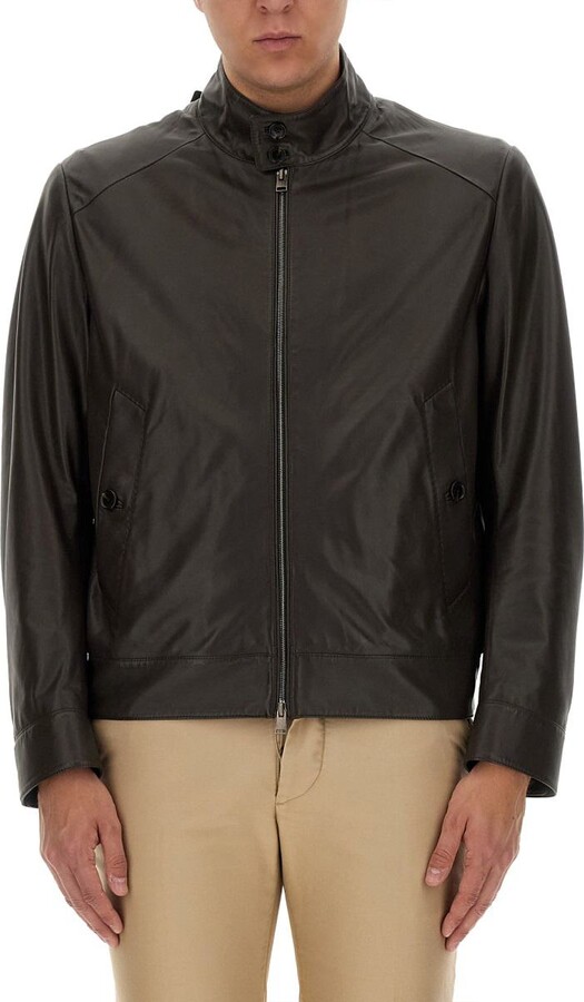 HUGO BOSS Leather Jacket - ShopStyle