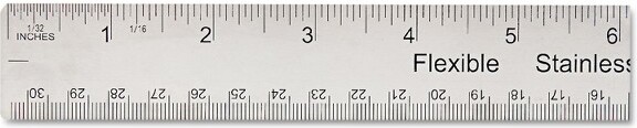 Universal Office Universal Stainless Steel Ruler w/Cork Back and ...