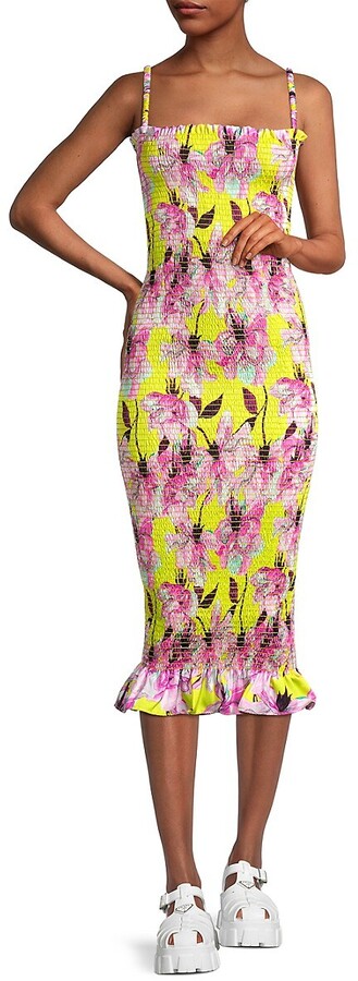 Delfi Loren Smocked Bodycon Dress - ShopStyle