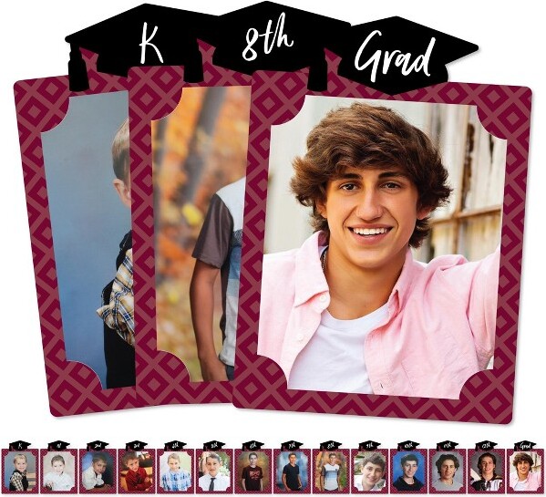 Big Dot of Happiness Maroon Graduation 8 x 10 inches K-12 School Photo ...
