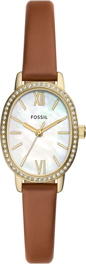 Fossil Women's Penny Three-Hand, Gold-Tone Stainless Steel Watch ...