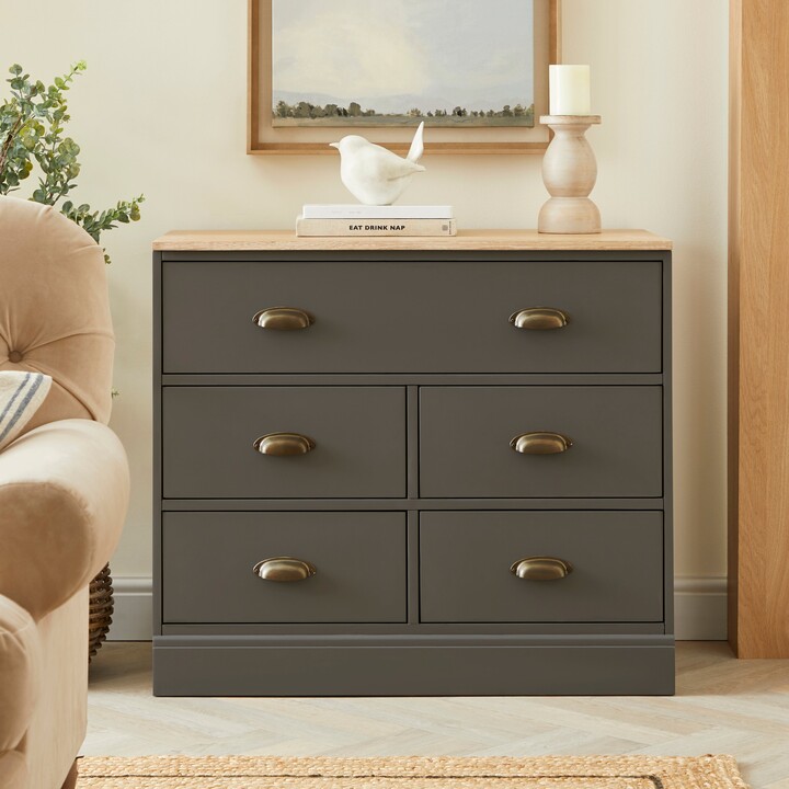 Churchgate Graphite 5 Drawer Base Unit Graphite (Grey) - ShopStyle Chests