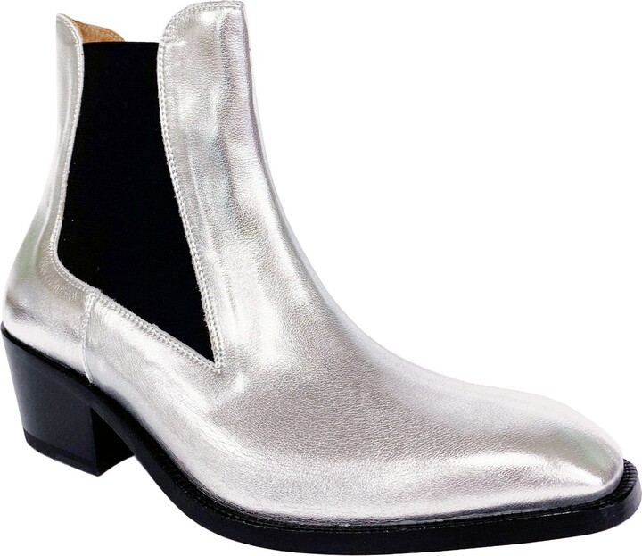 Subin Hahn - Briar Chelsea Boot In Silver Calfskin - ShopStyle