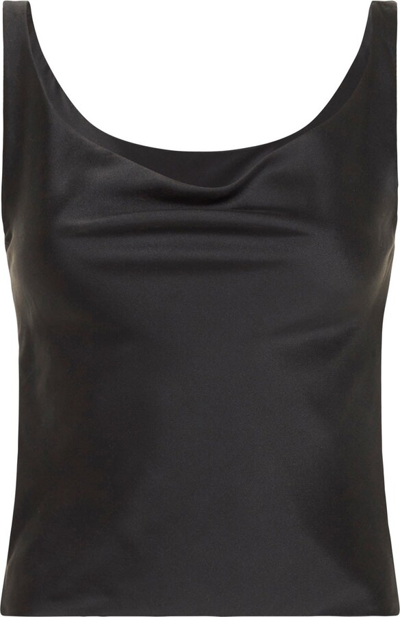 Silk Laundry Wide Neck Top Black - ShopStyle