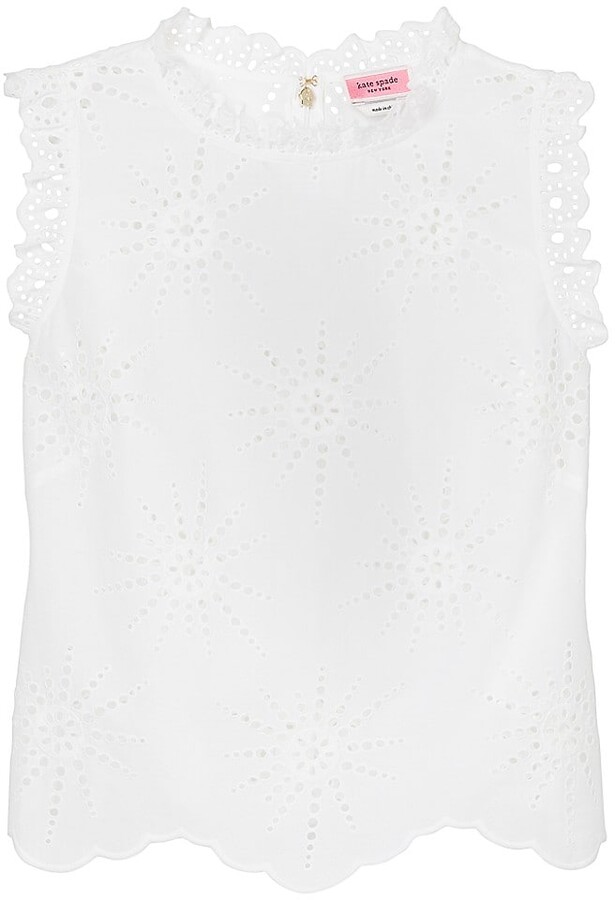 Kate Spade Suns Eyelet Shell Top - ShopStyle