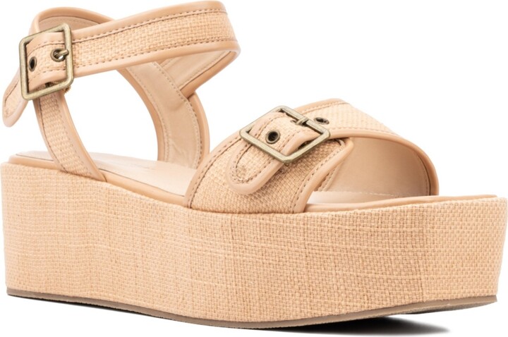 Fashion to Figure Women's Winnie Wide Width Platform Sandals - ShopStyle