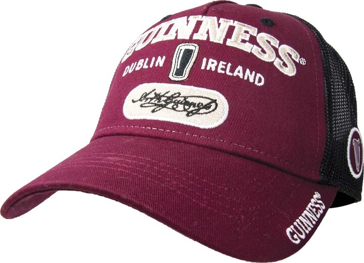 Guinness Official Merchandise Guinness Burgundy Trucker Mesh Adjustable ...