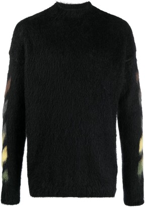 Off-White intarsia Arrow jumper - ShopStyle Crewneck Sweaters