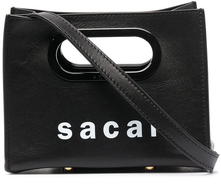 Sacai Logo-Print Mini Tote - ShopStyle