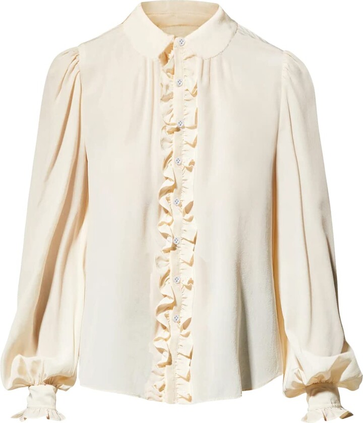 Bbalizko Mens Ruffle Renaissance Costume Shirt Pirate Viking Vampire ...