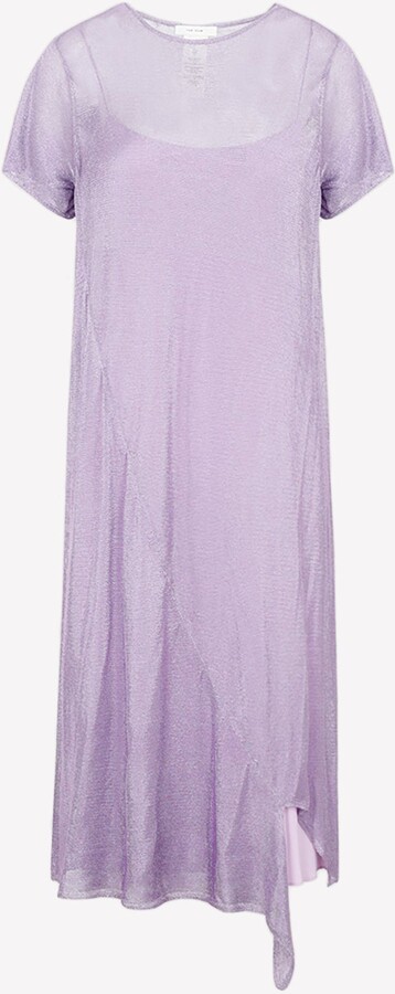 The Row Pasol Metallic Sheer Midi Dress - ShopStyle