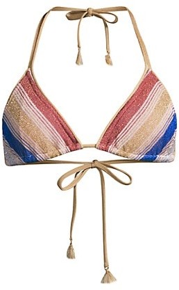 SUBOO Mila Striped Triangle String Bikini Top - ShopStyle Two Piece ...