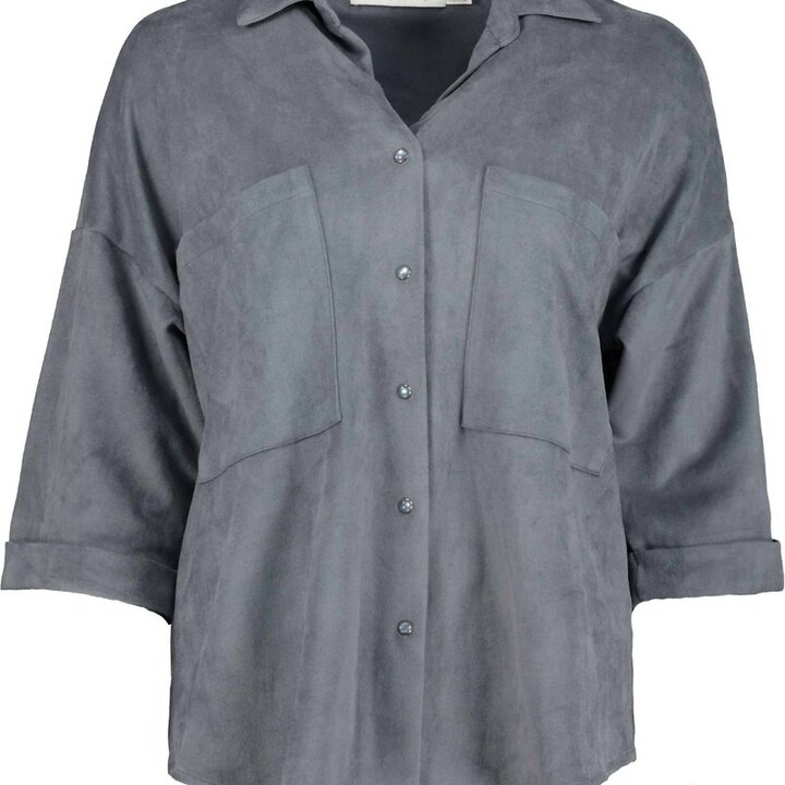 Bishop + Young Eternal Optimist Cozy Suede Snap Front Top - ShopStyle ...