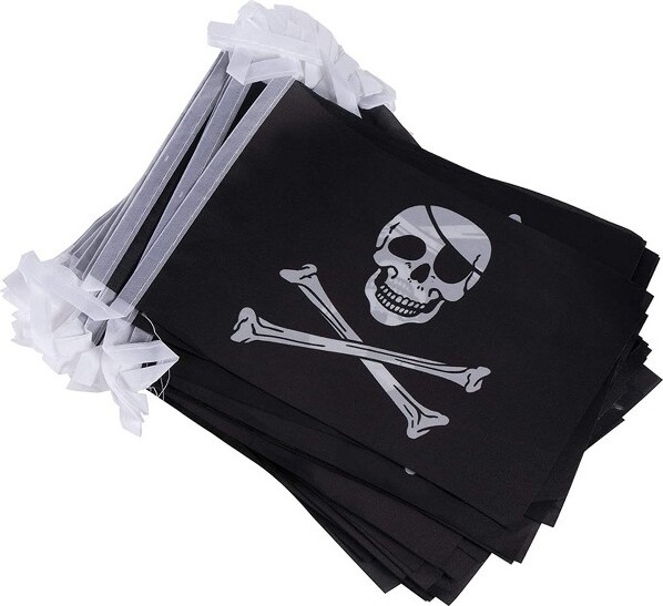 Juvale 100 Piece Pirate String Flag Pennant Hanging Banner with Jolly ...