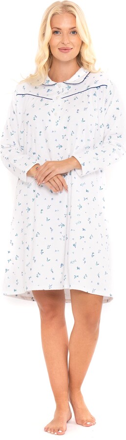 Suzy & Me Ladies 100% Brushed Cotton Winceyette Nightdress. Short ...