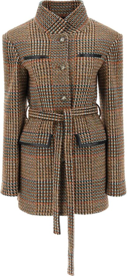 Stella McCartney wool blend tweed coat - ShopStyle