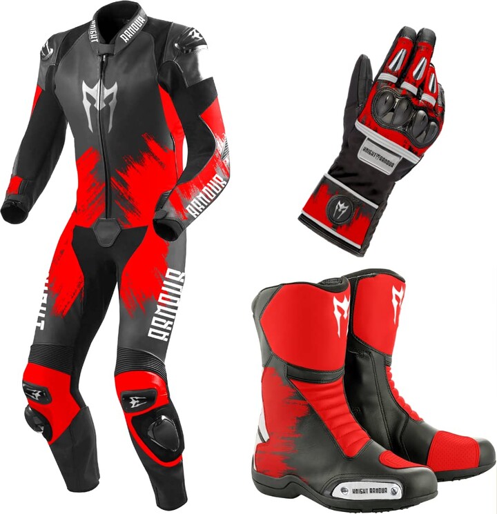 Knight Armour Motorcycle Full suit - Motorbike Suit with racing gloves ...