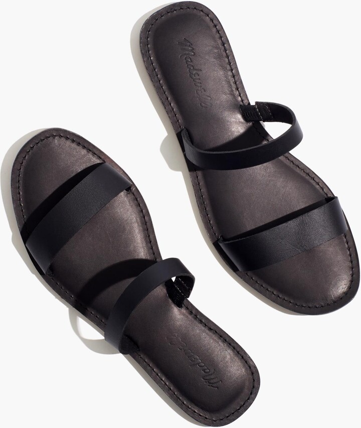 Madewell The Boardwalk Double-Strap Slide Sandal in Leather - ShopStyle