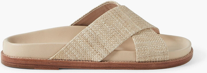 PORTE & PAIRE Raffia slides - ShopStyle