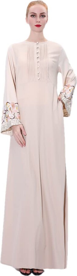Youllyuu Eid Ramadan Dresses Embroidered Abaya Women Muslim Hijab ...
