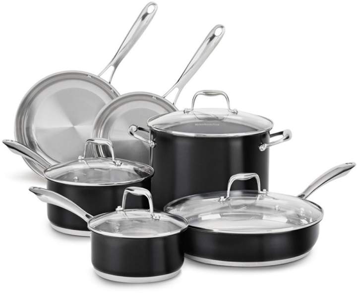 KitchenAid 10-Piece Stainless Steel Cookware Set - ShopStyle Clothes ...