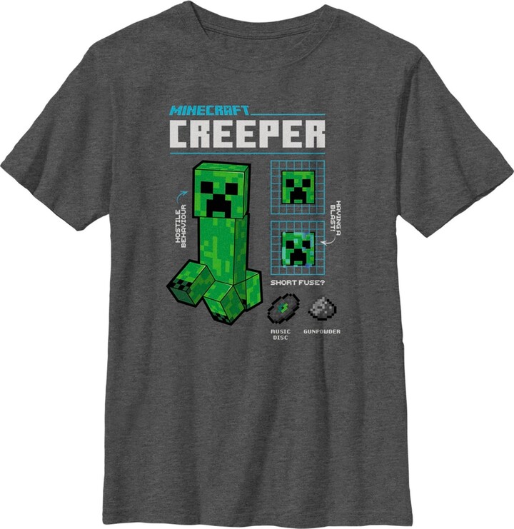 Microsoft Boy's Minecraft Creeper Graph Child T-Shirt - ShopStyle