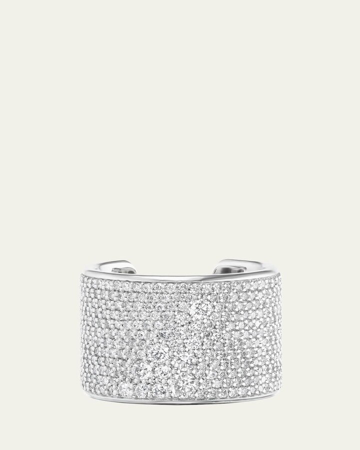 Uniform Object Platinum Pave Cuff Ring - ShopStyle