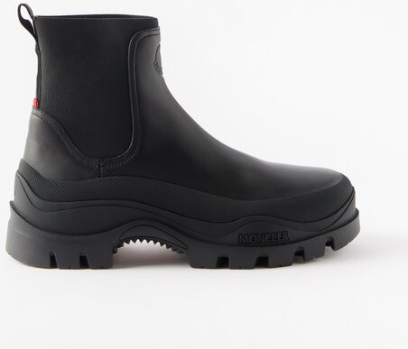 Moncler Larue Leather Chelsea Boots - ShopStyle