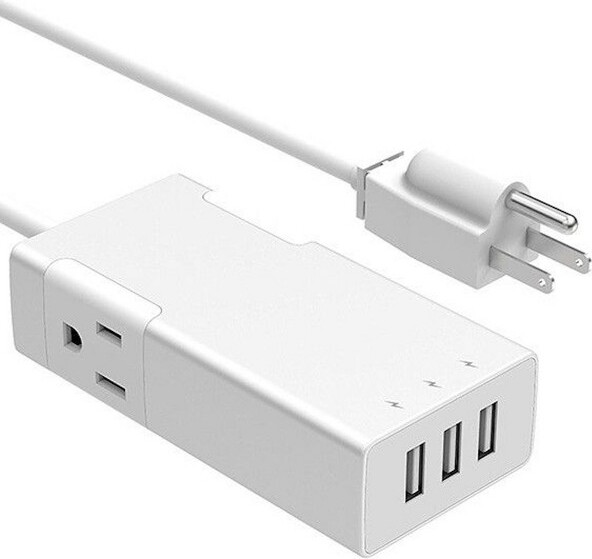 SANOXY Cables and Adapters; 3 Ports USB Charger with 2 AC Outlets ...