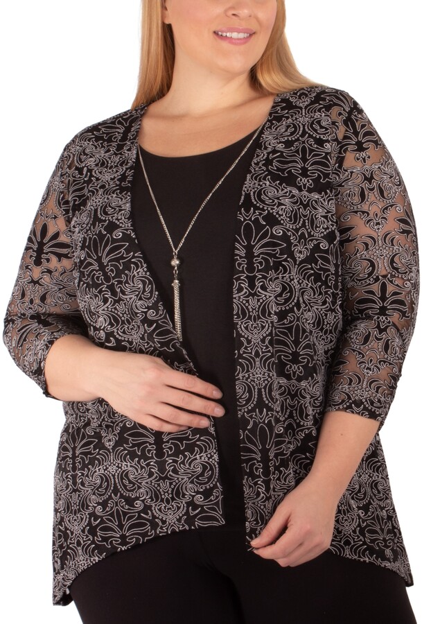 NY Collection Plus Size Layered-Look Top - ShopStyle