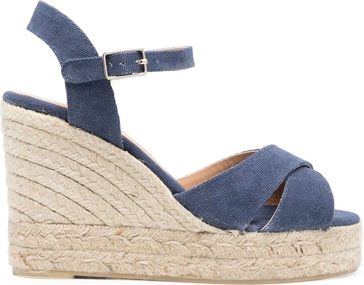 Castaner 110Mm Raffia-Heel Sandals - ShopStyle